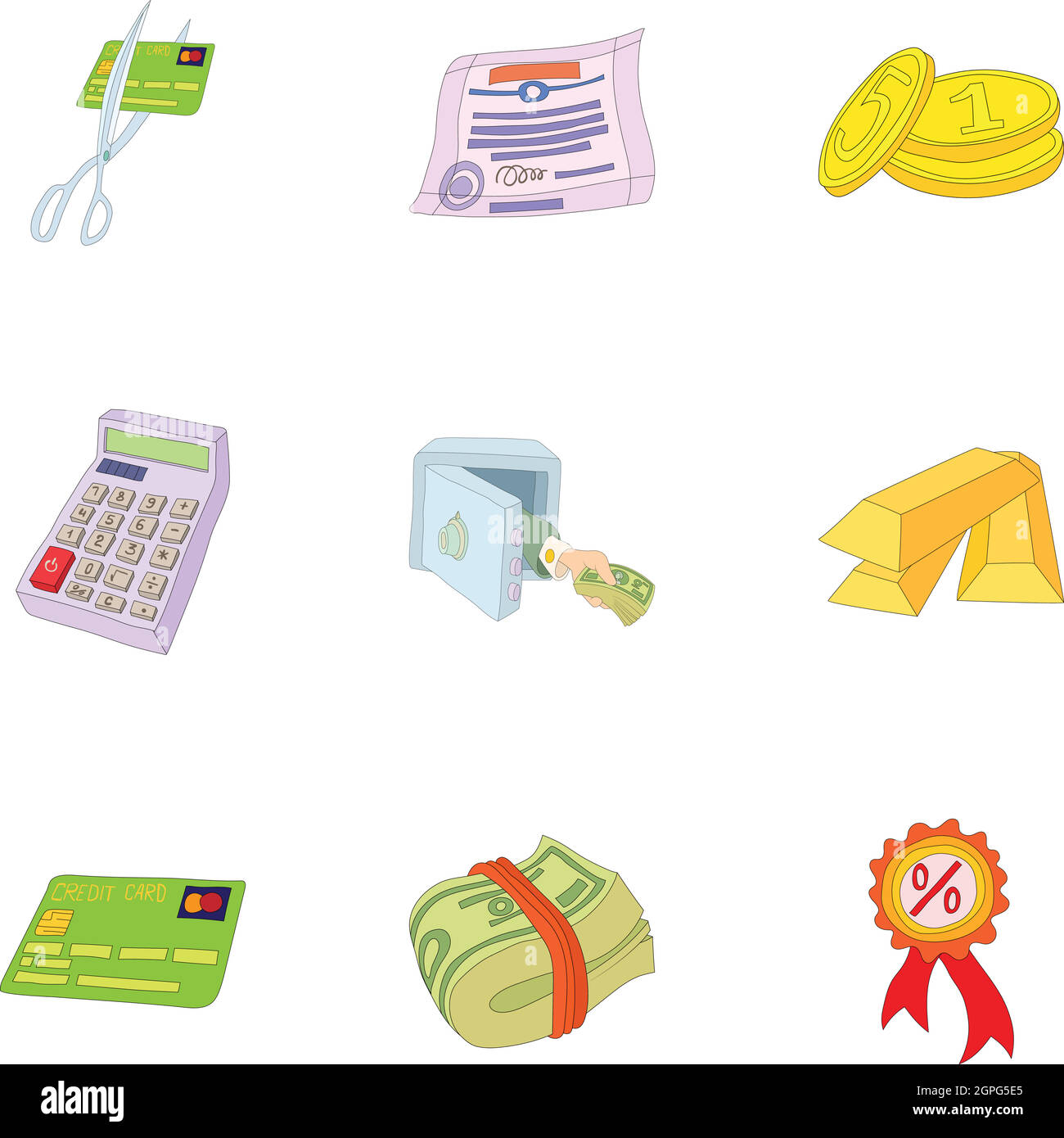 Money icons set, cartoon style Stock Vector Image & Art - Alamy