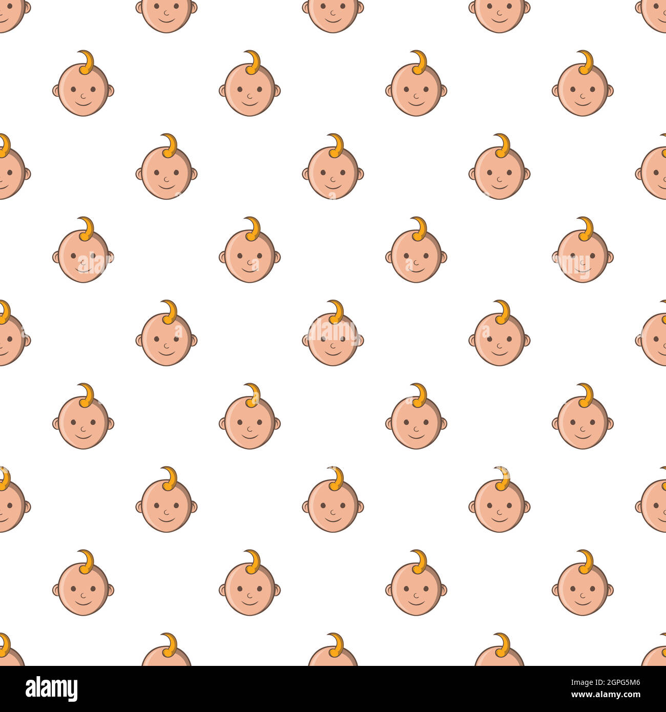 Baby face pattern, cartoon style Stock Vector Image & Art - Alamy