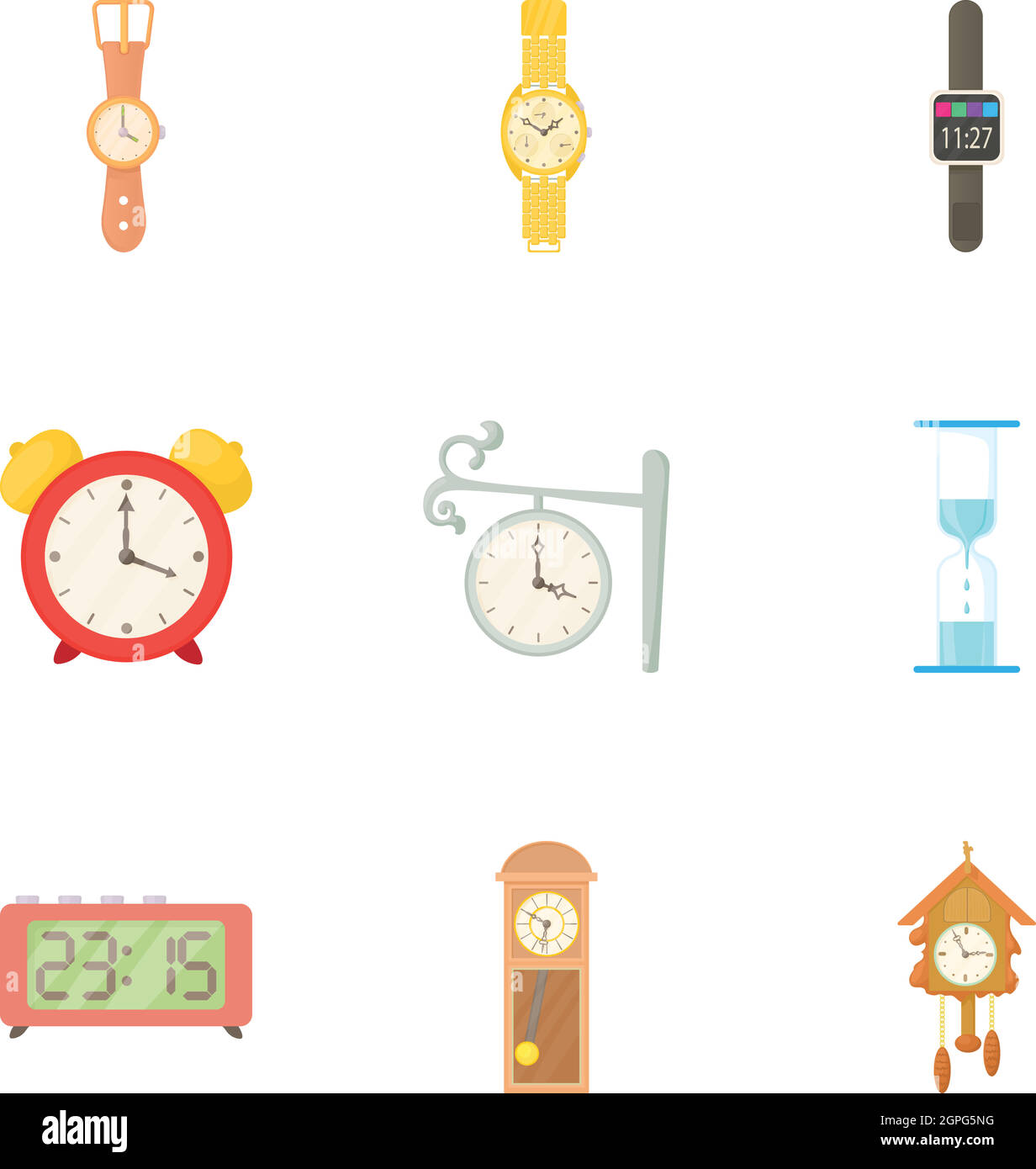 Time dimension icons set, cartoon style Stock Vector Image & Art - Alamy