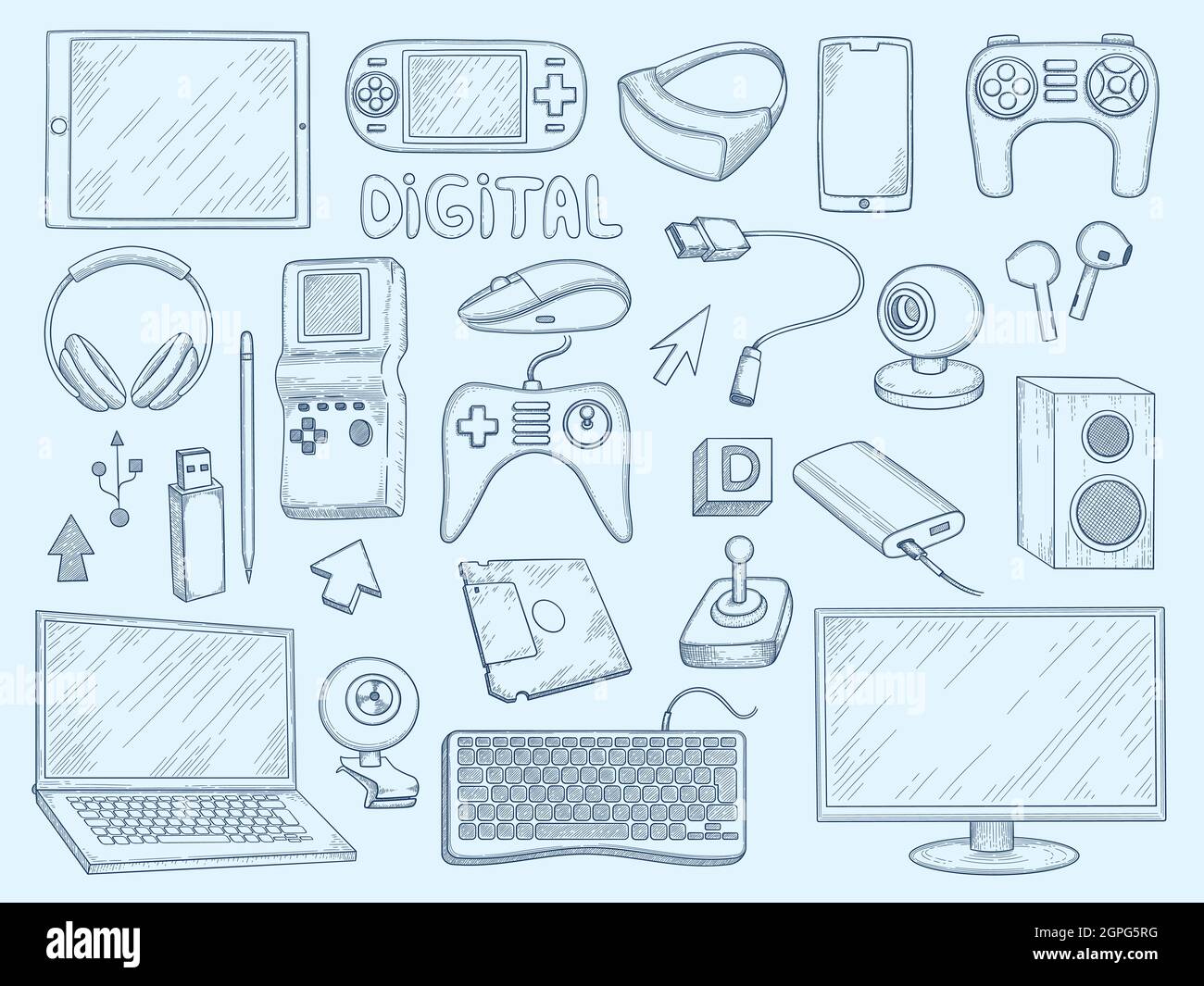 Computer devices. Electronic gadgets tablet smartphone pc laptop ...