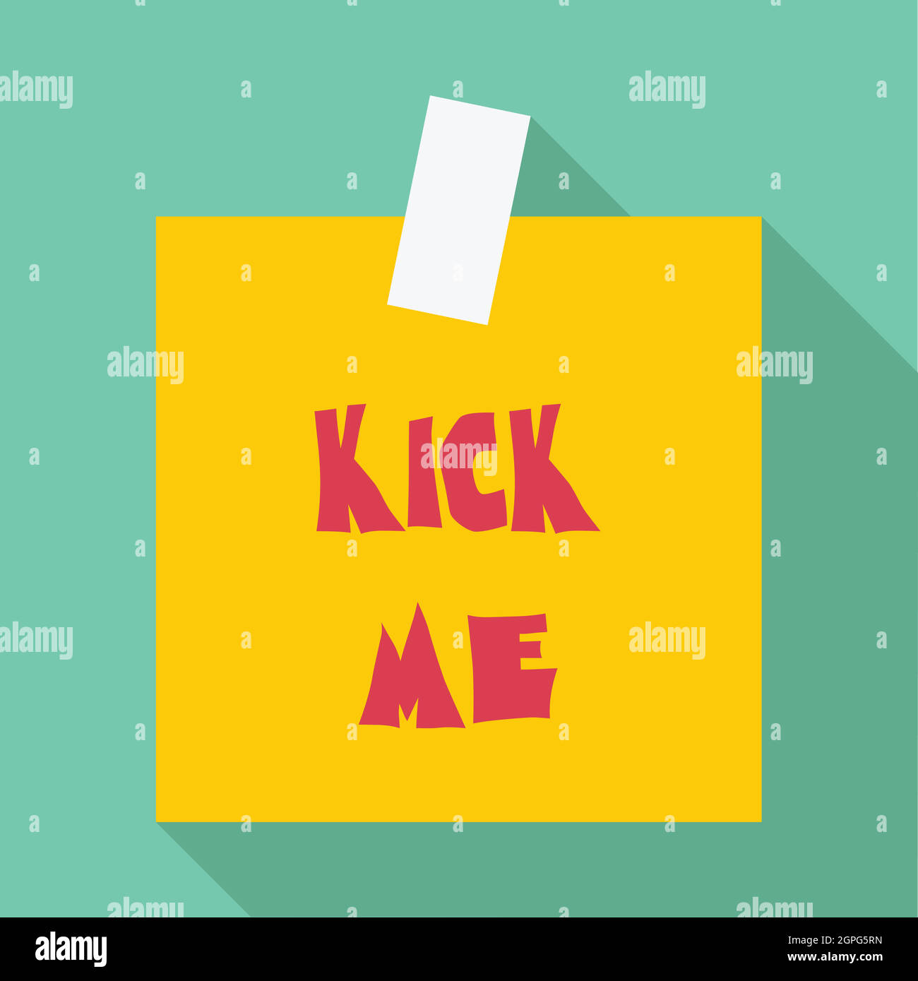 Inscription kick me icon, flat style Stock Vector Image & Art - Alamy