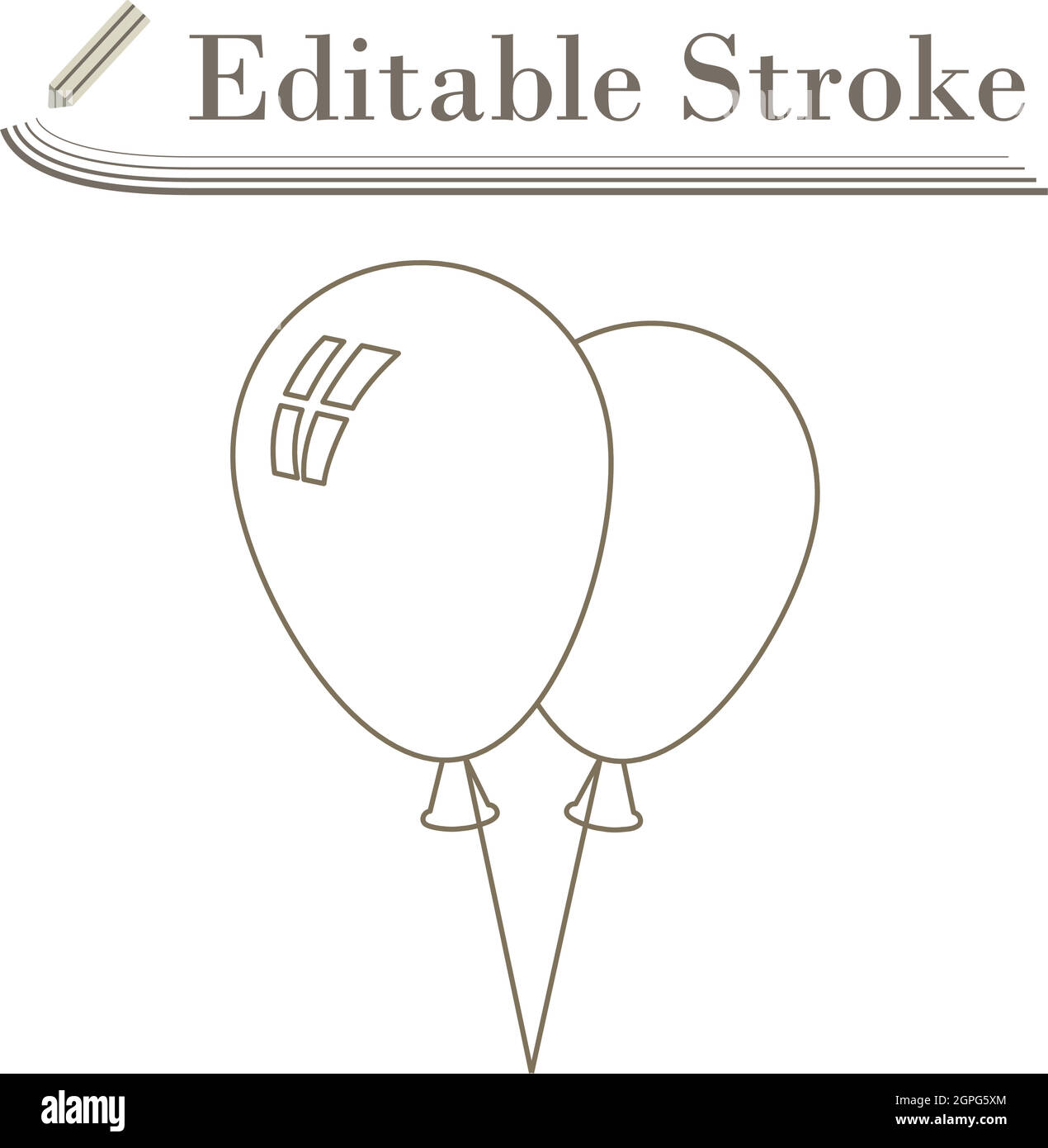 Two balloons white background Stock Vector Images - Alamy