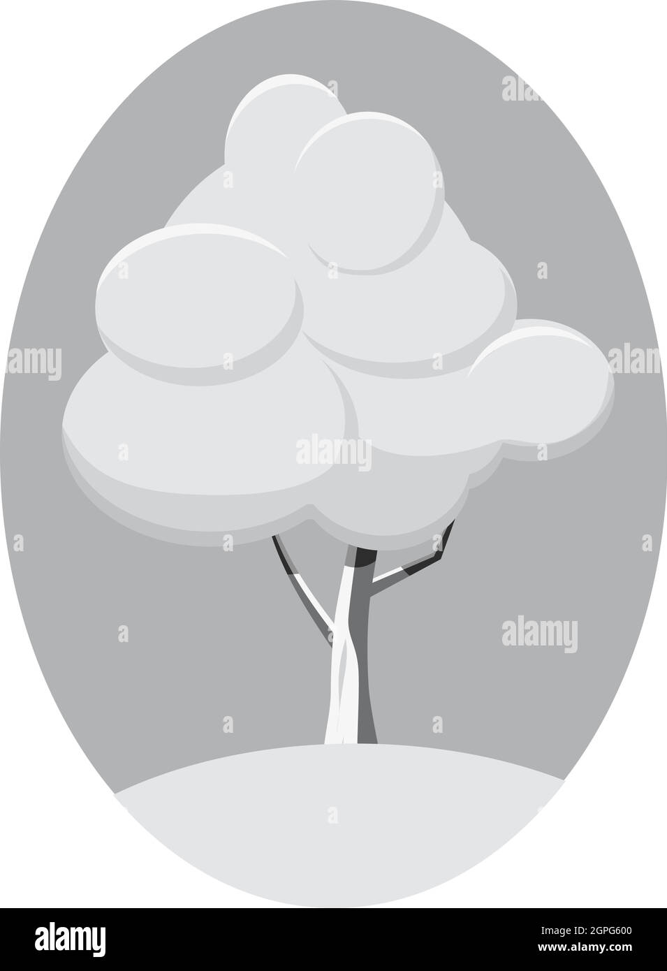 Cartoon style christmas tree Black and White Stock Photos & Images - Alamy