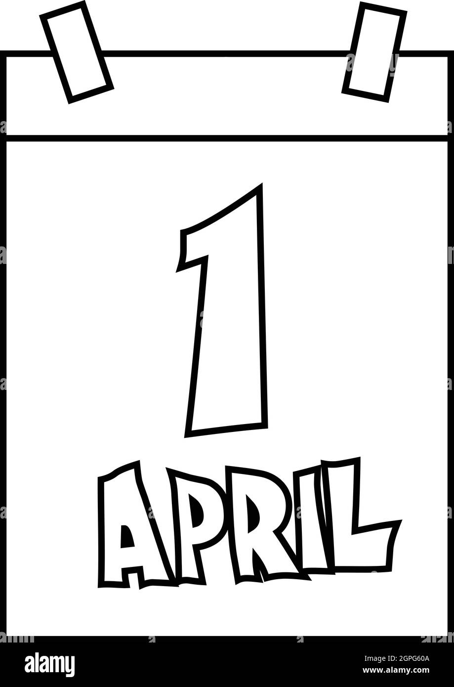 Calendar page design day Stock Vector Images - Alamy