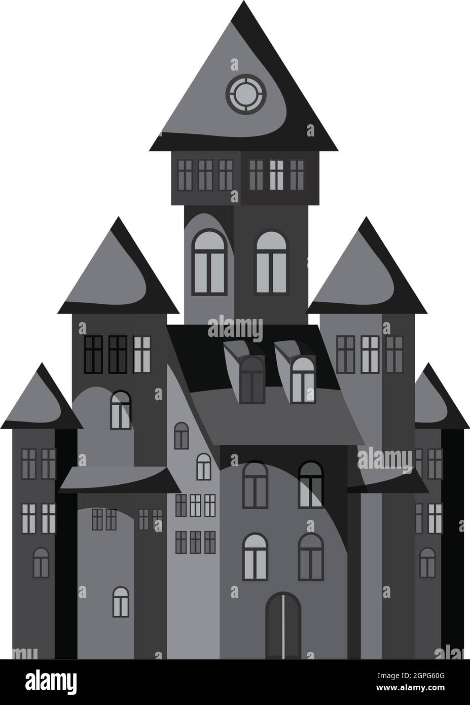 Haunted spooky castle icon Stock Vector Images - Alamy