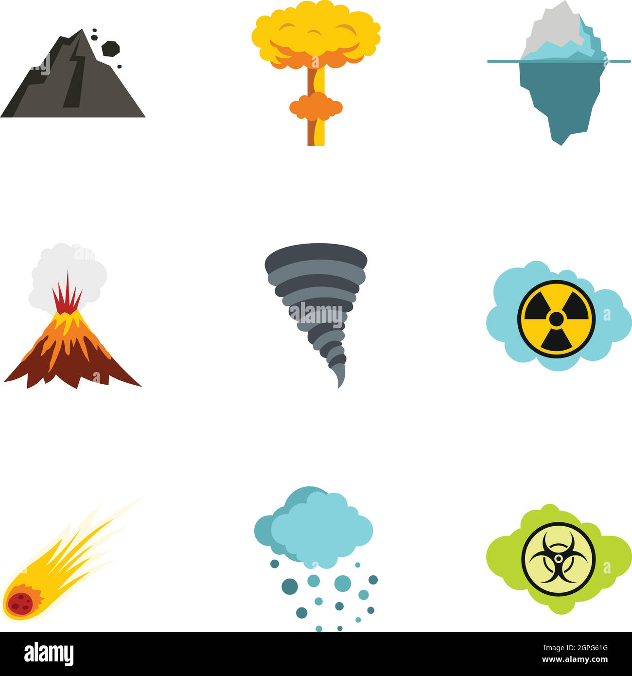 Natural volcanic landscape Stock Vector Images - Alamy