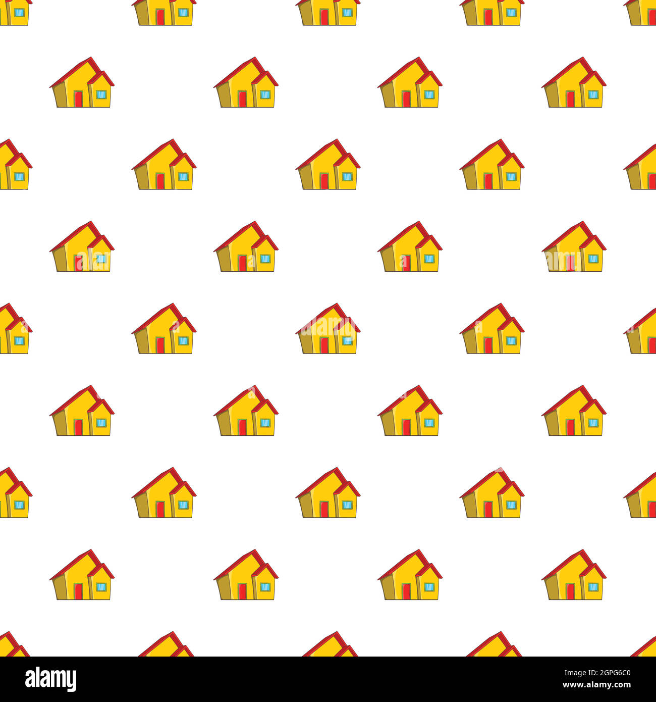 One storey house pattern, cartoon style Stock Vector Image & Art - Alamy