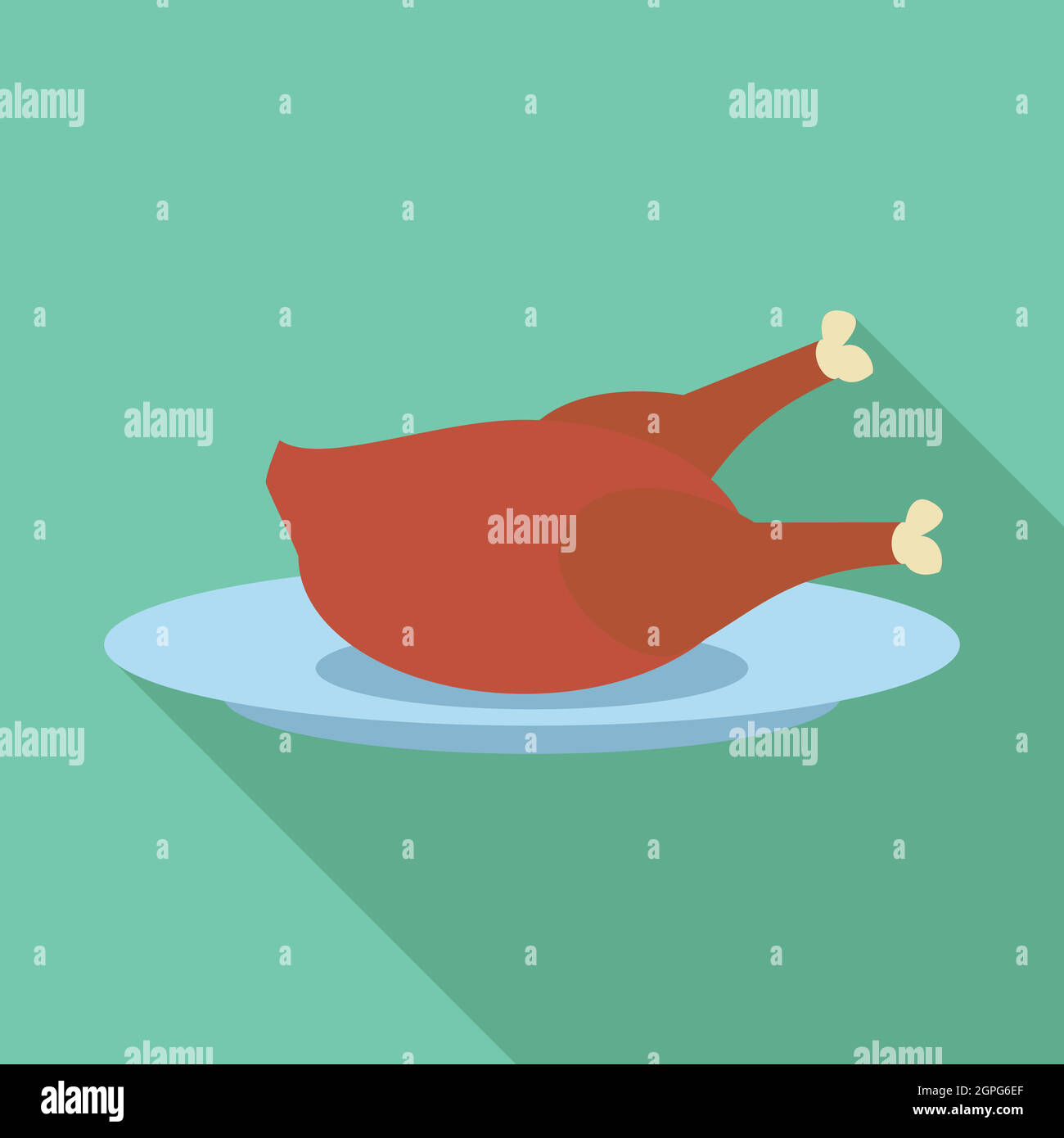 Icon chicken fried Stock Vector Images - Alamy