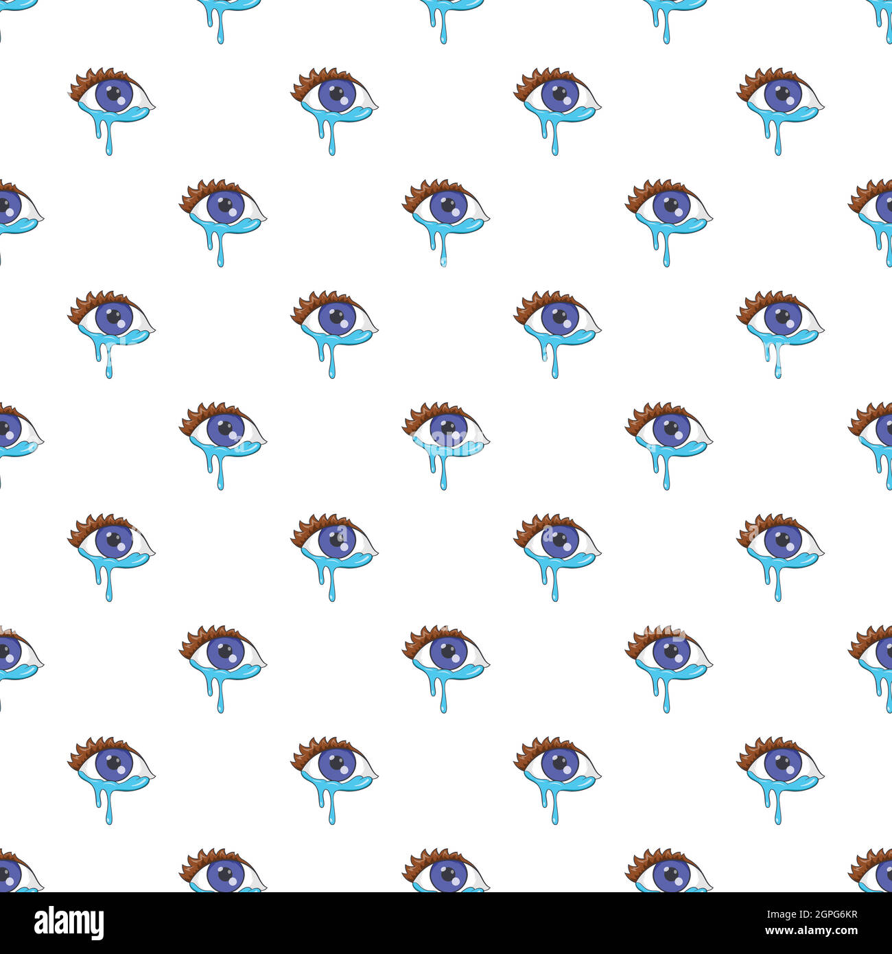 Crying eyes pattern, cartoon style Stock Vector Image & Art - Alamy