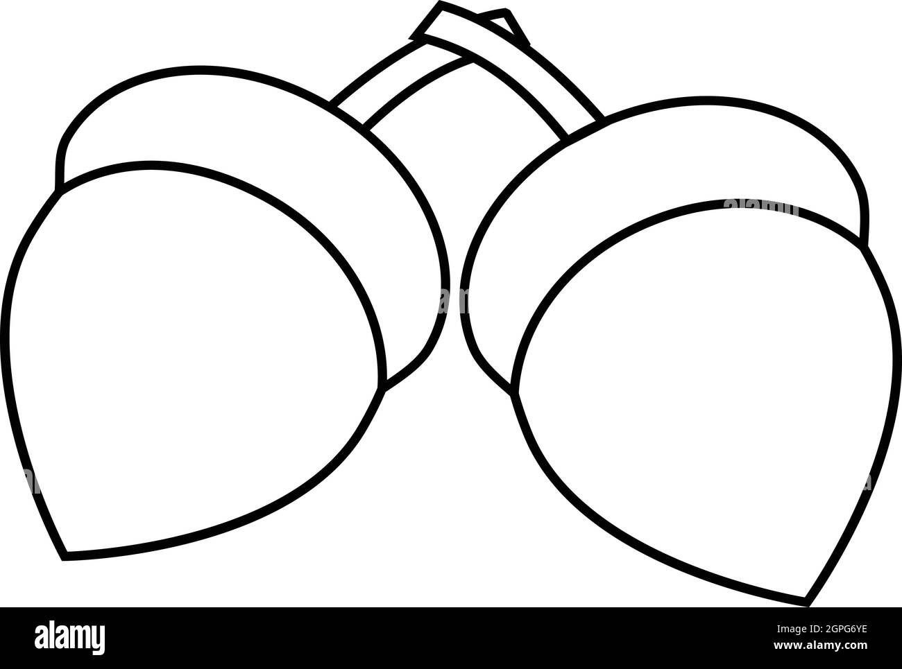 Two acorn icon, outline style Stock Vector Image & Art - Alamy