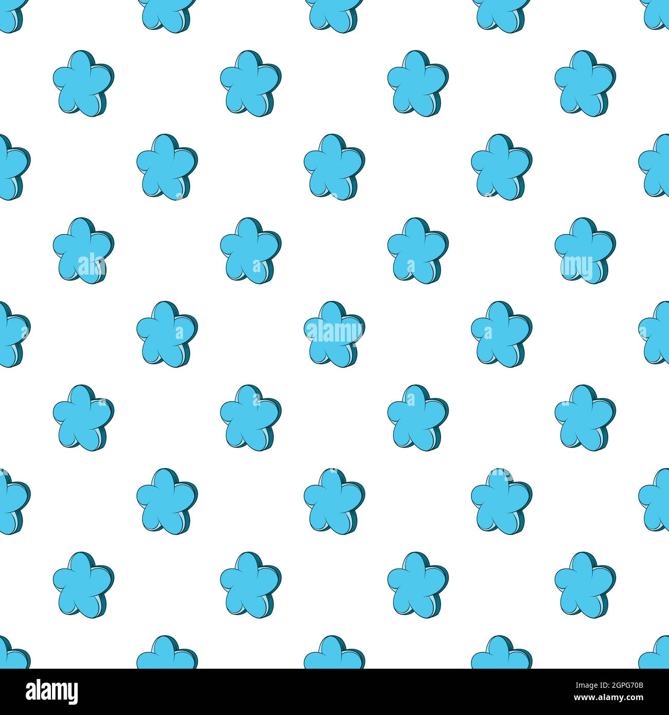 Star shaped flower pattern, cartoon style Stock Vector Image & Art - Alamy