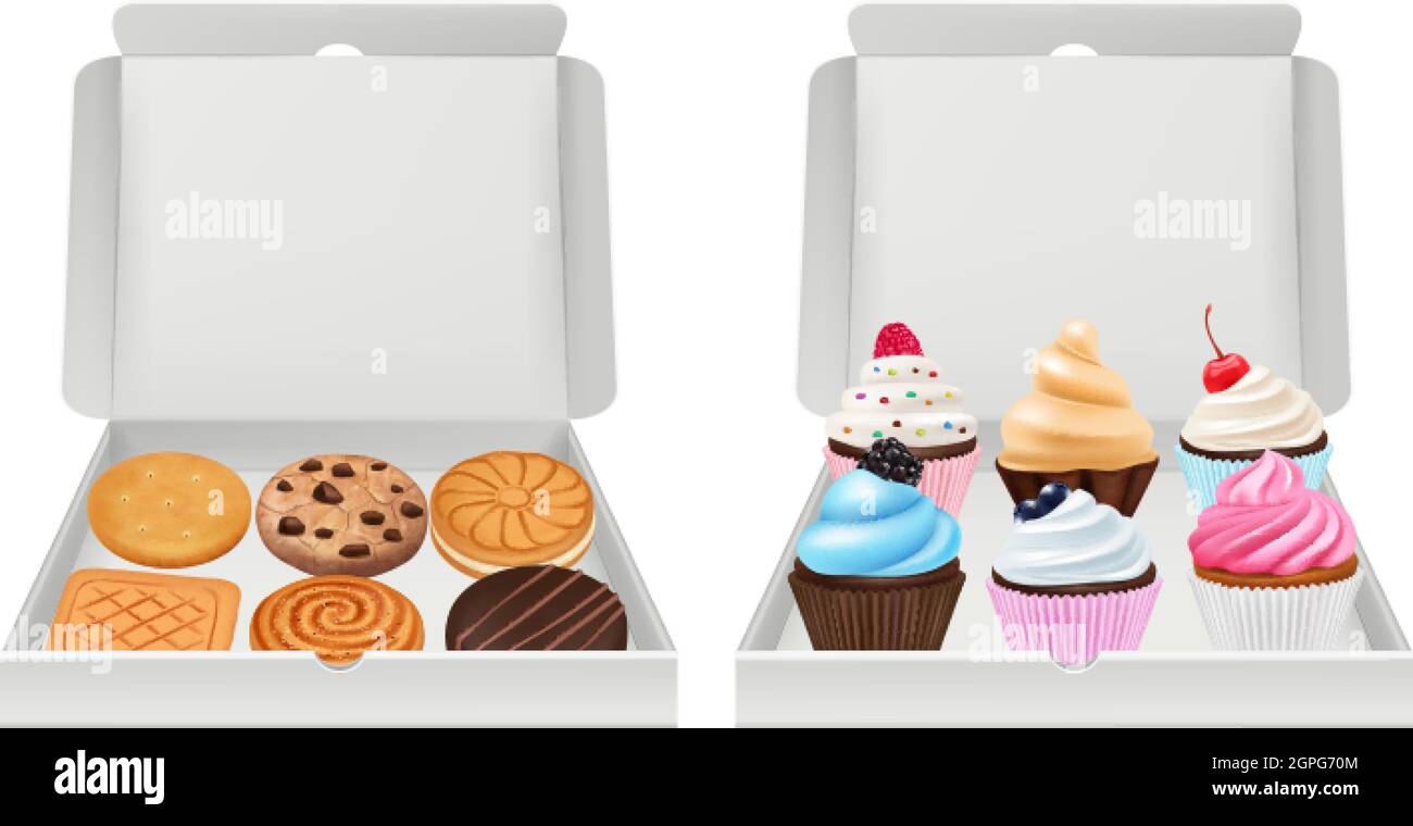 Muffins packaging Stock Vector Images - Alamy