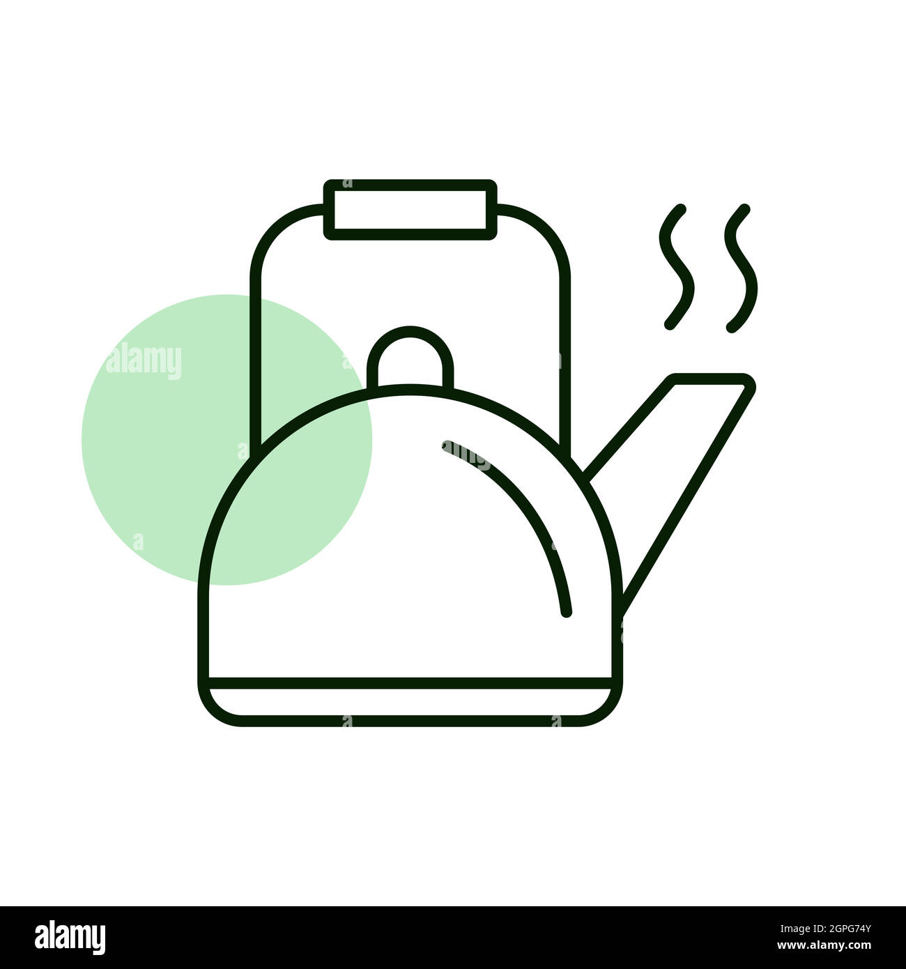 Camping metal kettle vector icon. Hiking sign Stock Vector Image & Art ...