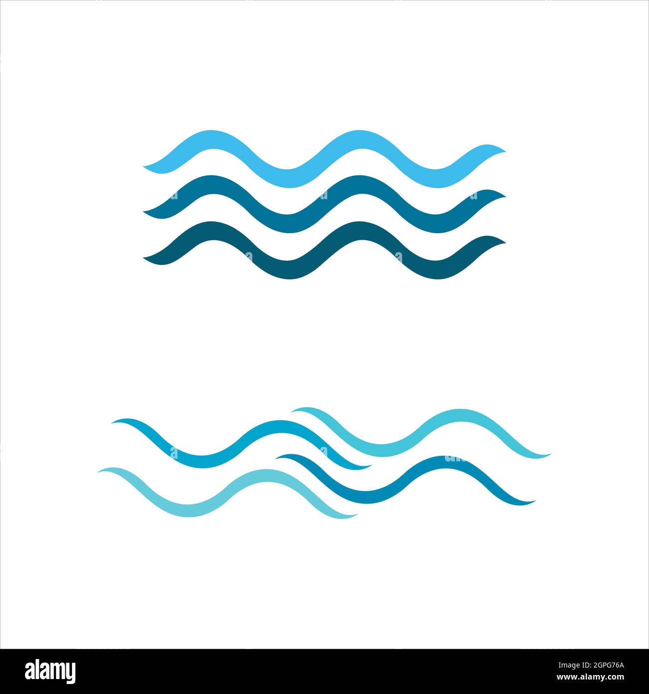 Water wave icon vector illustration design template Stock Photo - Alamy