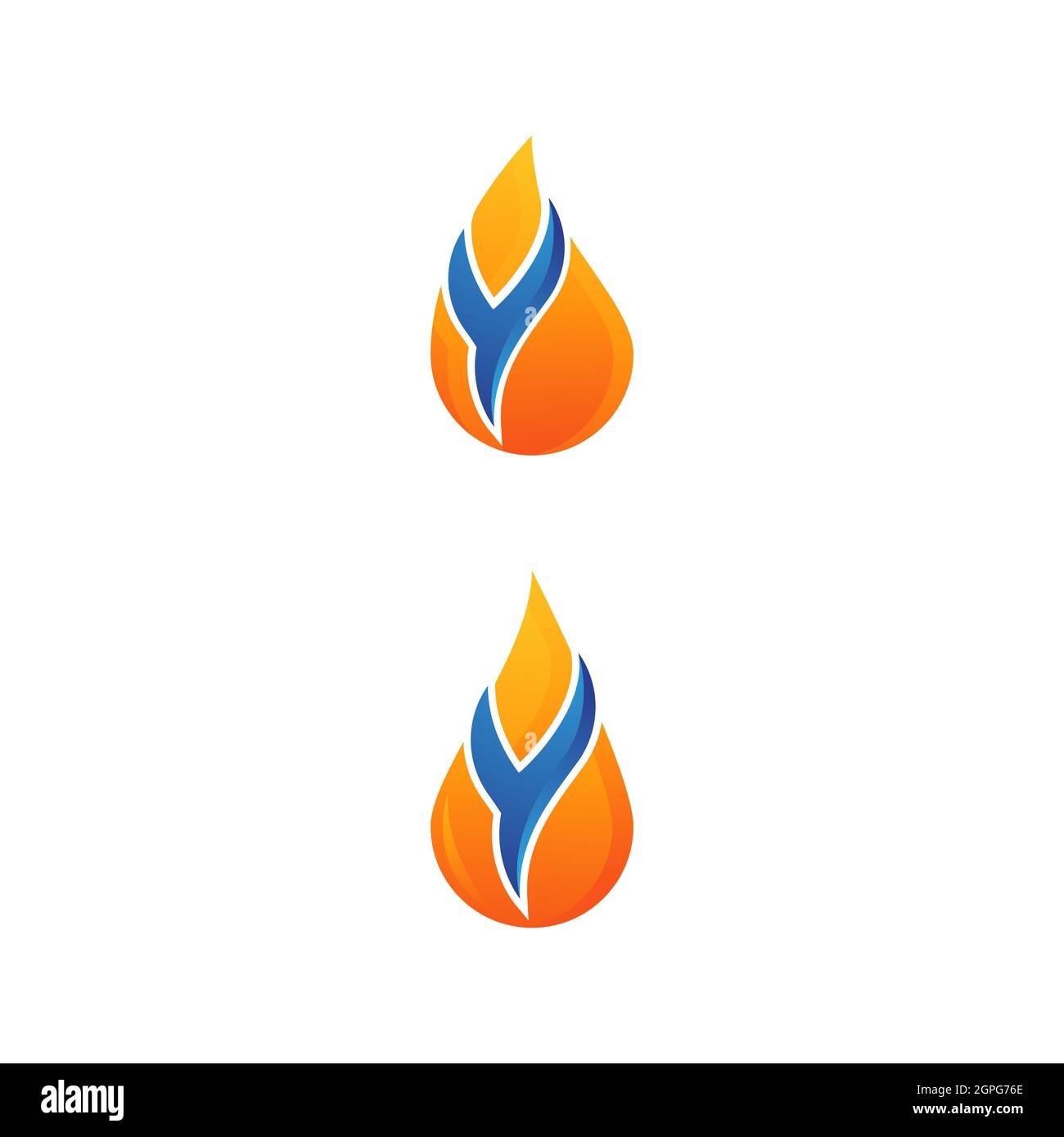 Hot flame fire vector icon illustration design template Stock Photo - Alamy