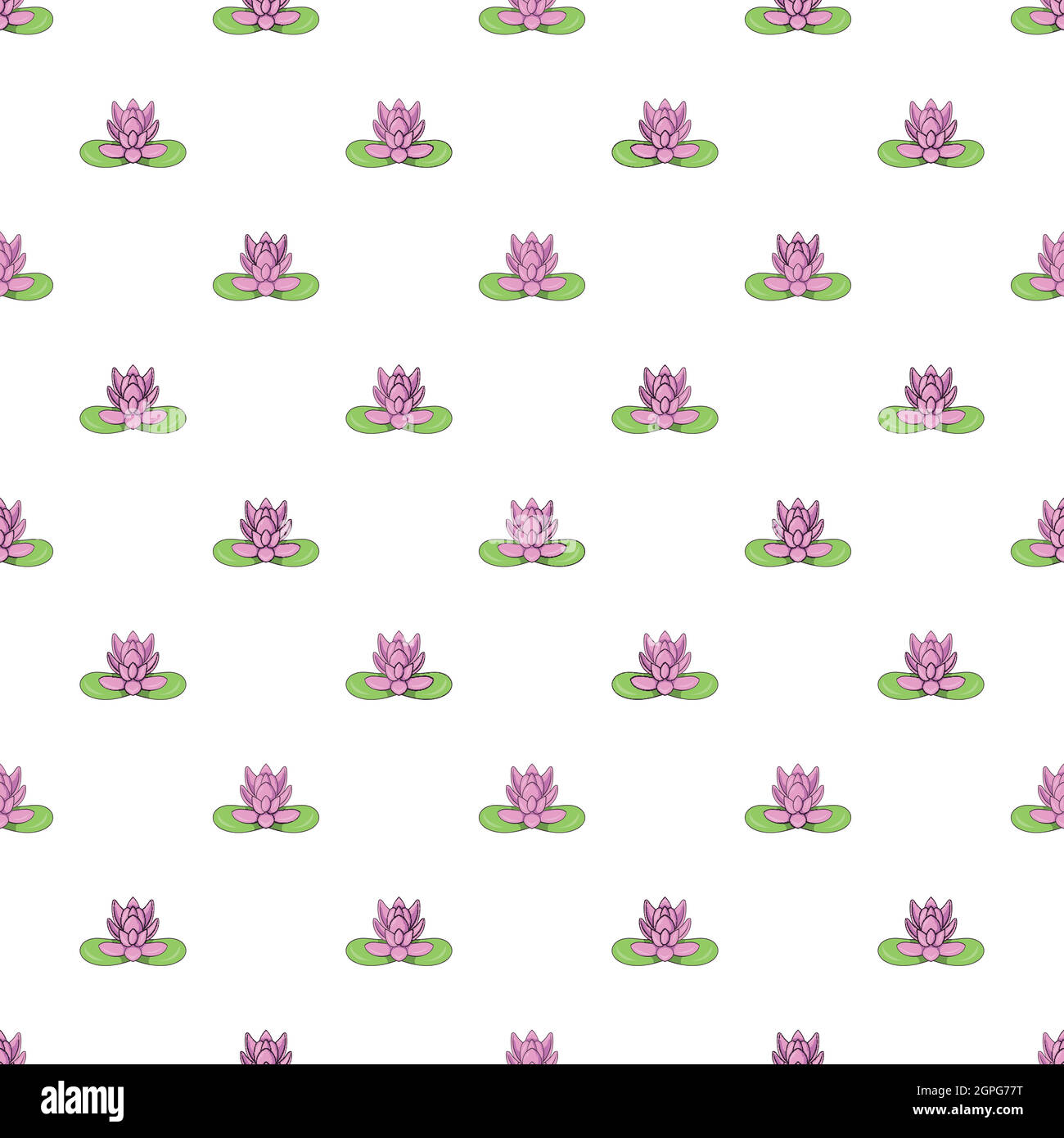 Lotus floral seamless pattern Stock Vector Images - Alamy