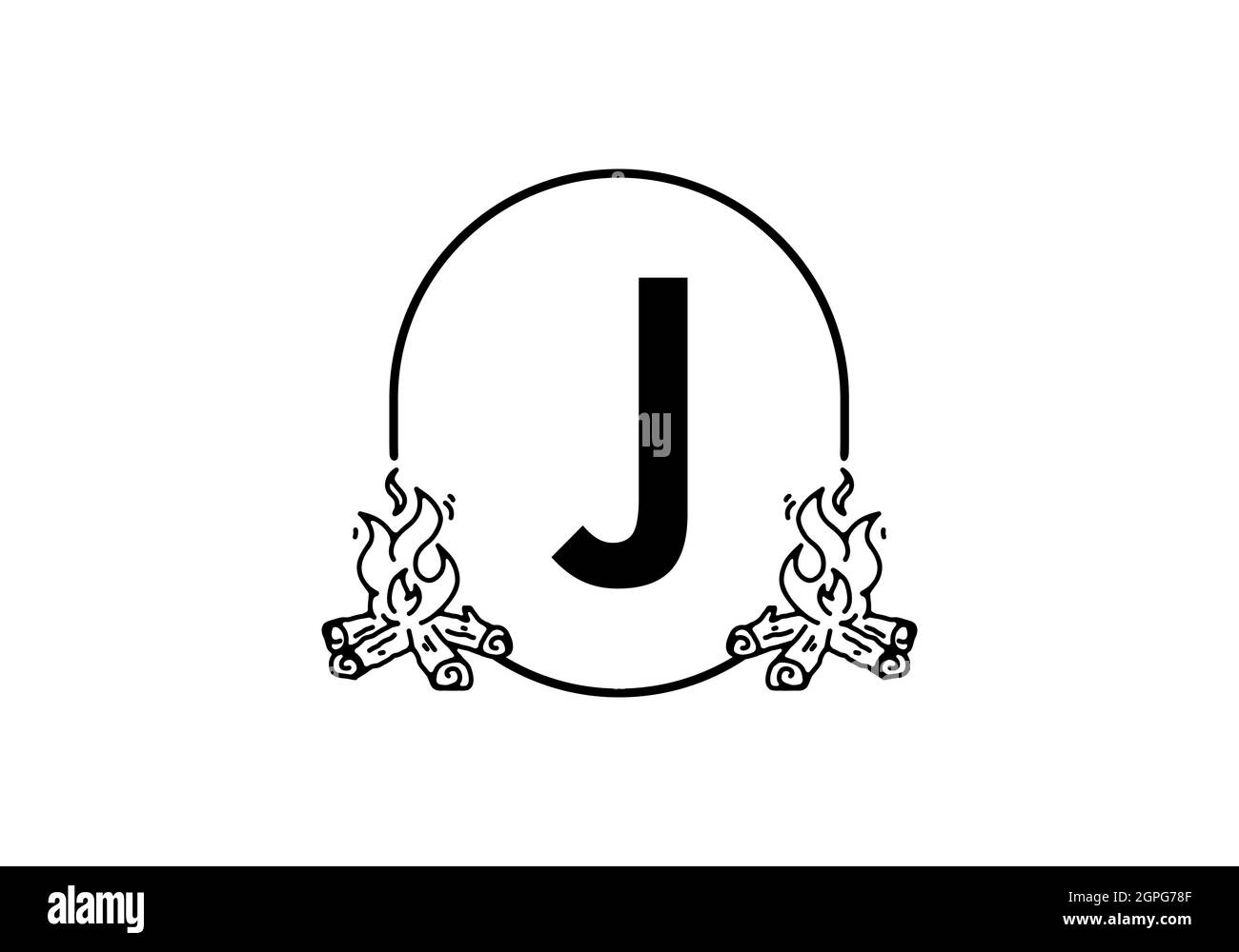 Letter j badge logo Black and White Stock Photos & Images - Alamy