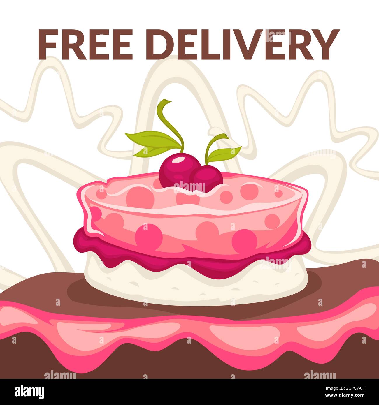 Bakery shop free delivery, cafe or restaurant Stock Vector Image & Art ...