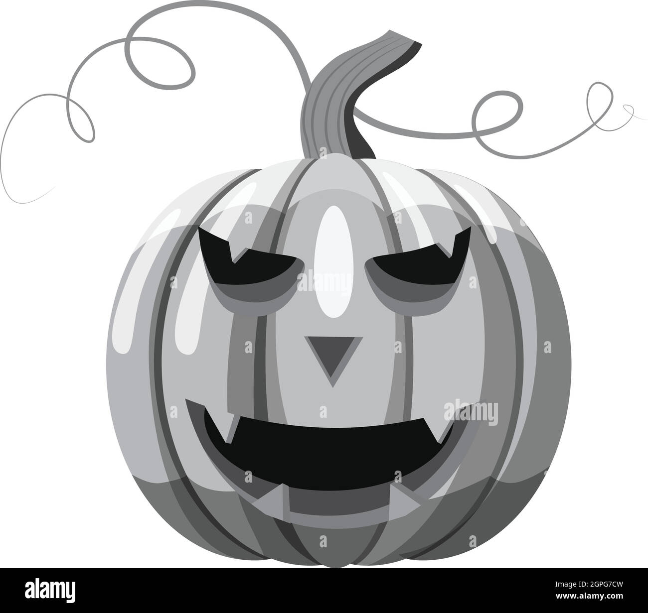 Halloween pumpkin icon, gray monochrome style Stock Vector Image & Art ...