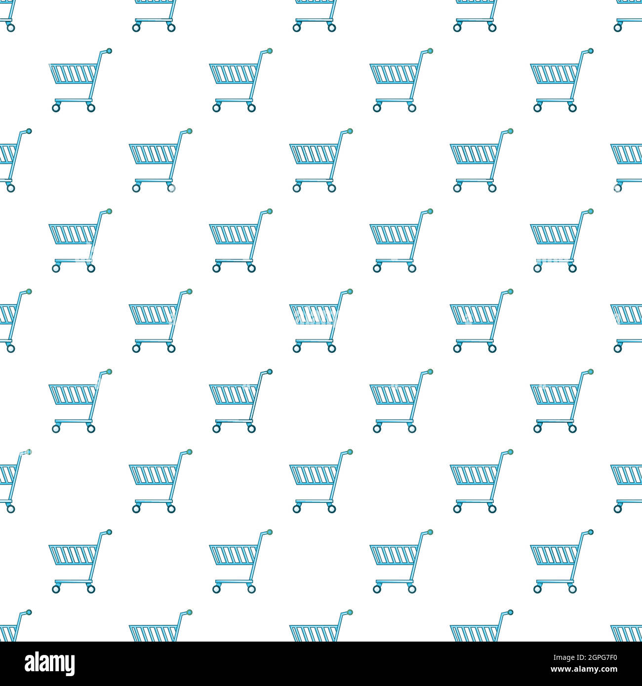Shopping cart pattern, cartoon style Stock Vector Image & Art - Alamy