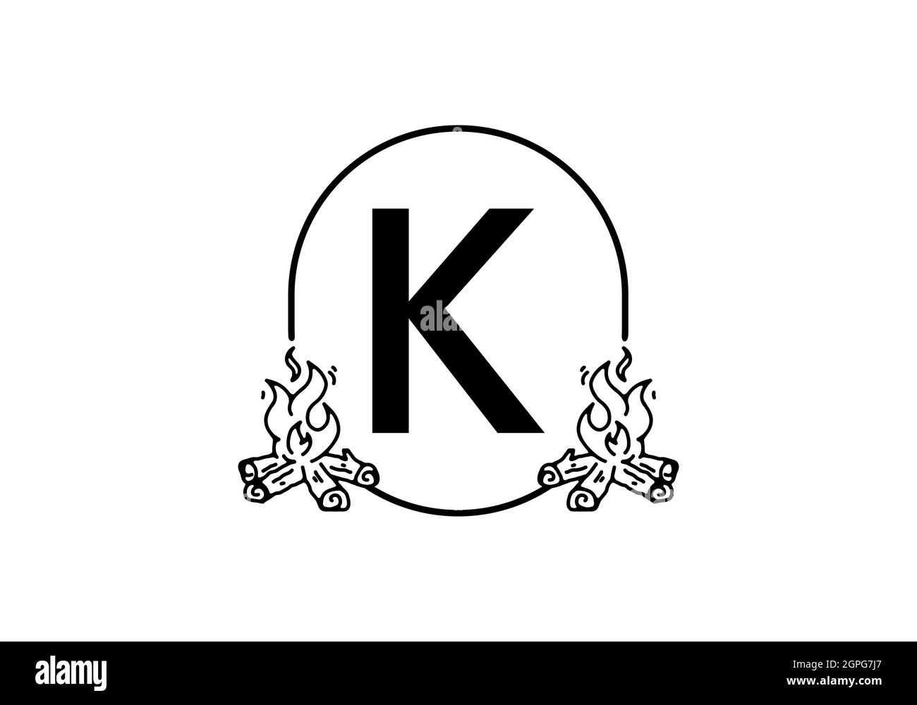 K logo fire Stock Vector Images - Alamy