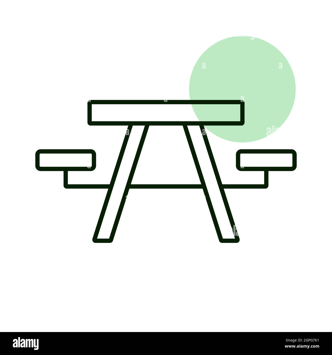 Vintage picnic bench Stock Vector Images - Alamy