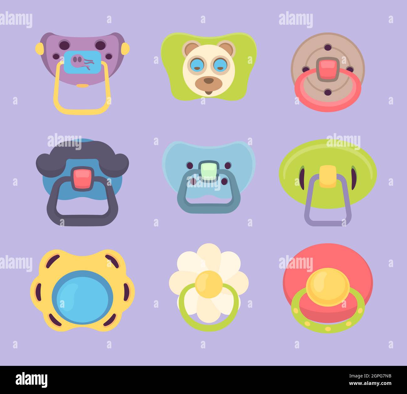 Baby pacifier. Funny colored rubber silicone pacifiers for children ...