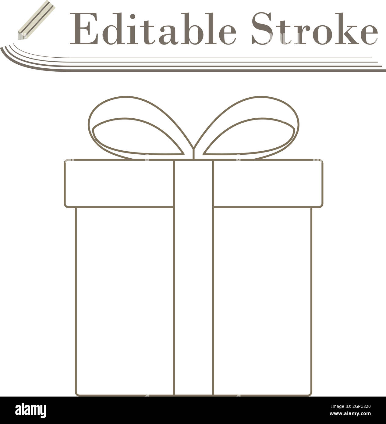 Line open present box Stock Vector Images - Alamy