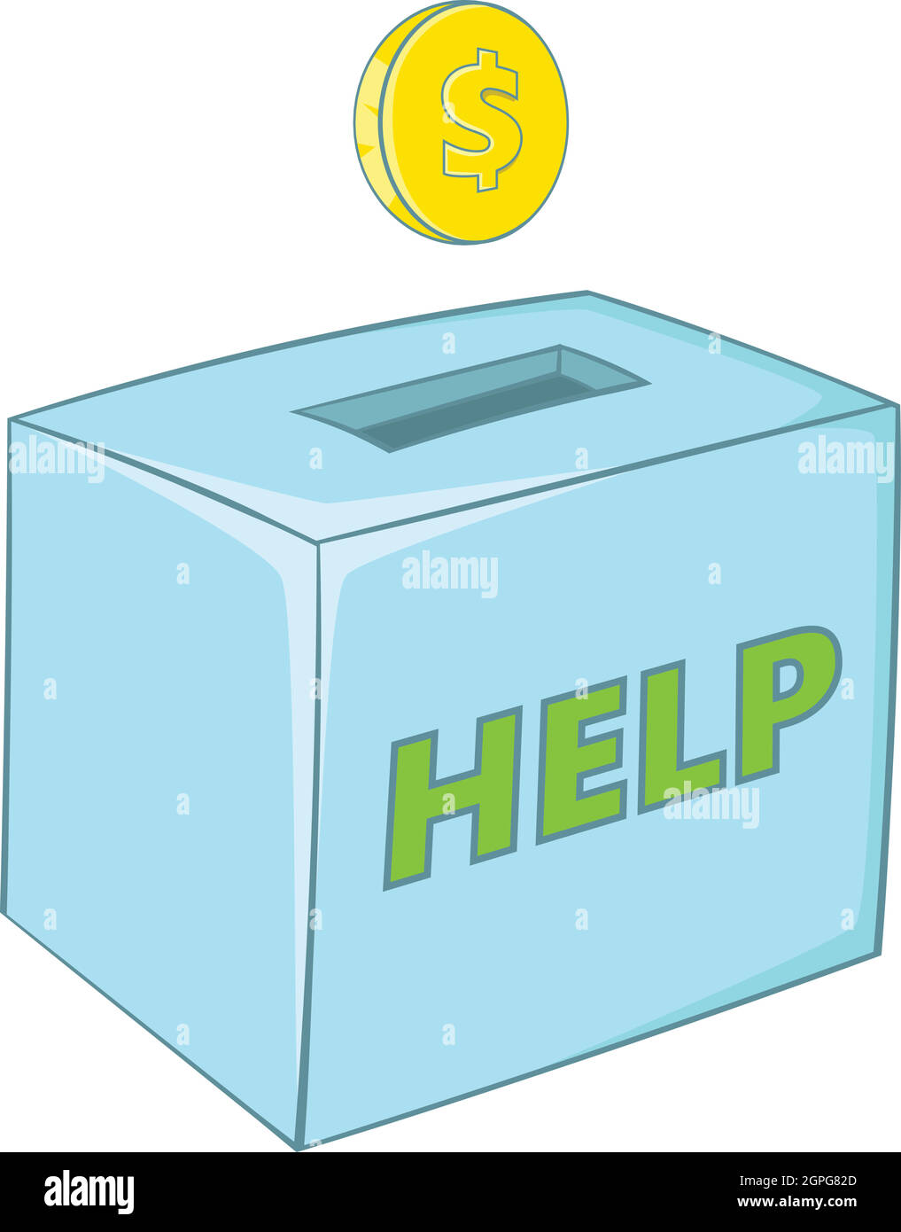 Donation box icon, cartoon style Stock Vector Image & Art - Alamy