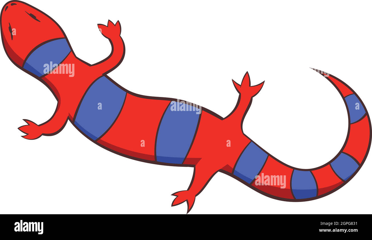 Red lizard icon, cartoon style Stock Vector Image & Art - Alamy