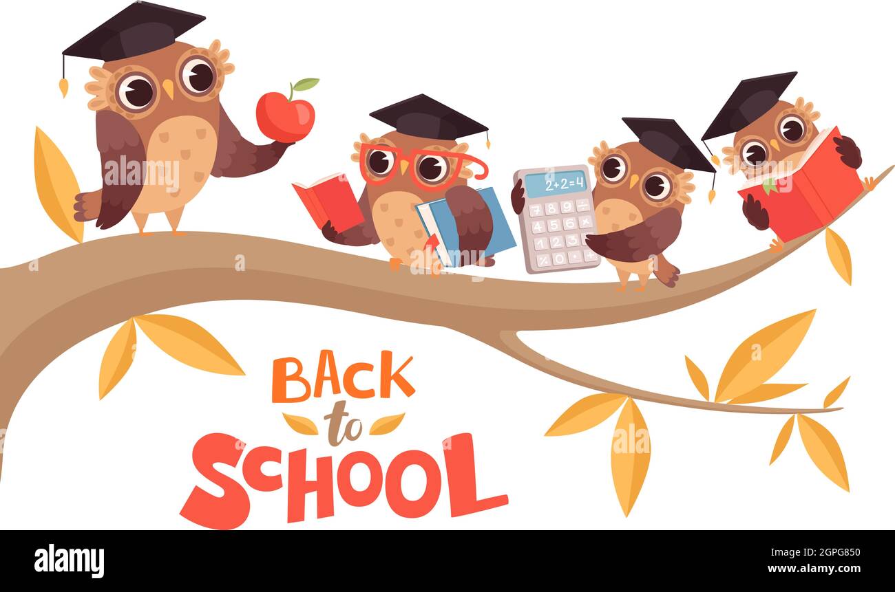 Cute School Owl Clipart