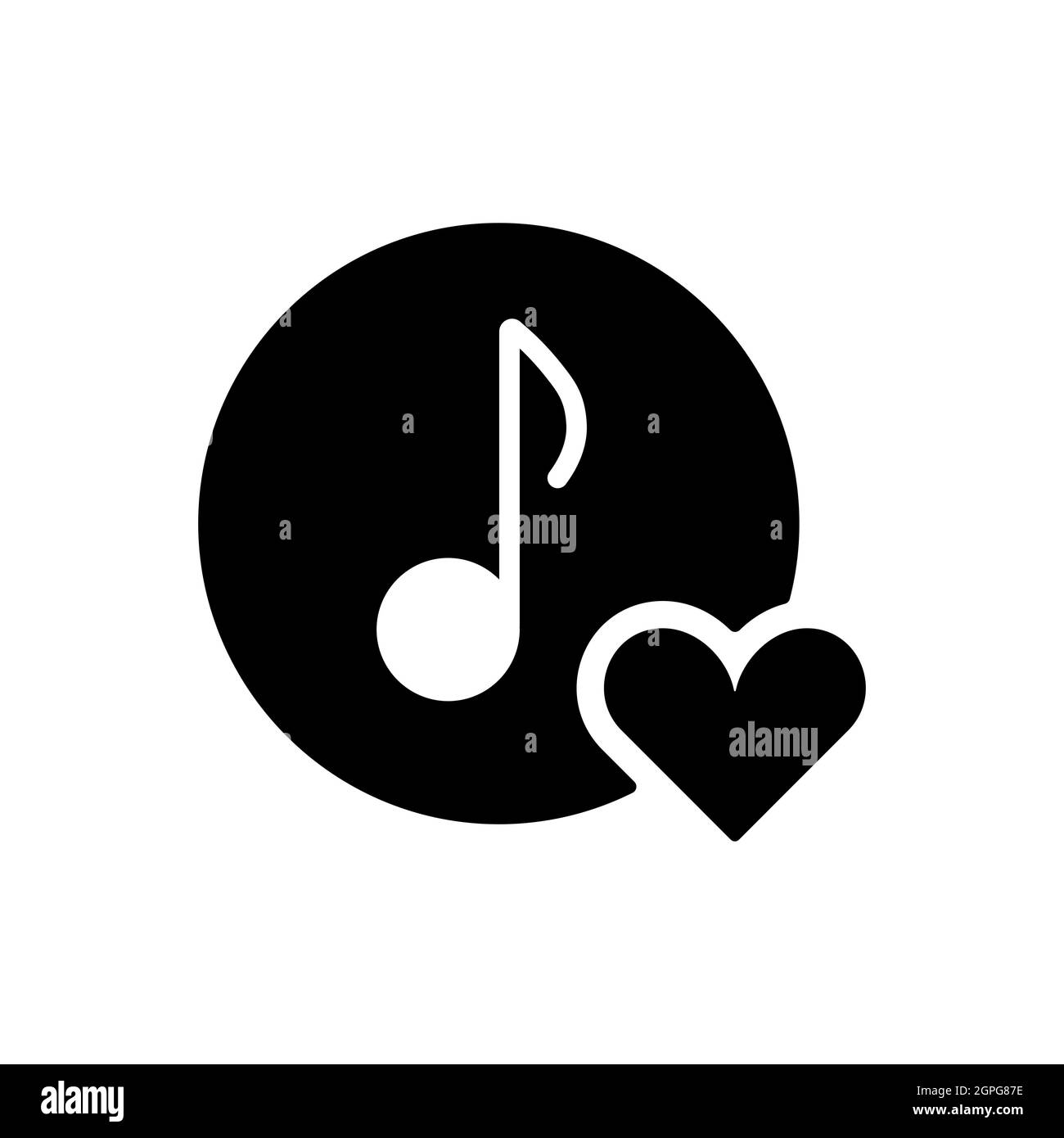 Musical note heart hi-res stock photography and images - Alamy