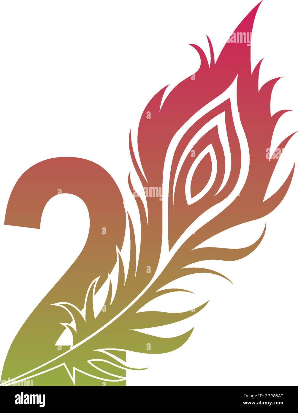 Light number 2 Stock Vector Images - Alamy
