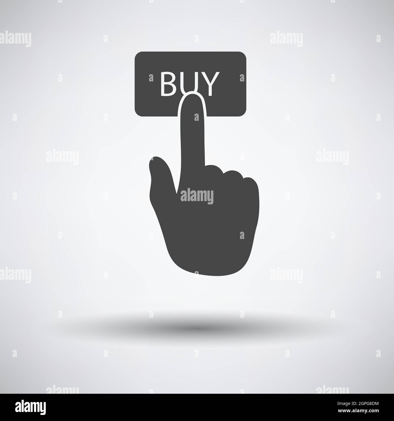 Finger Push The Buy Button Icon Stock Vector Image & Art - Alamy