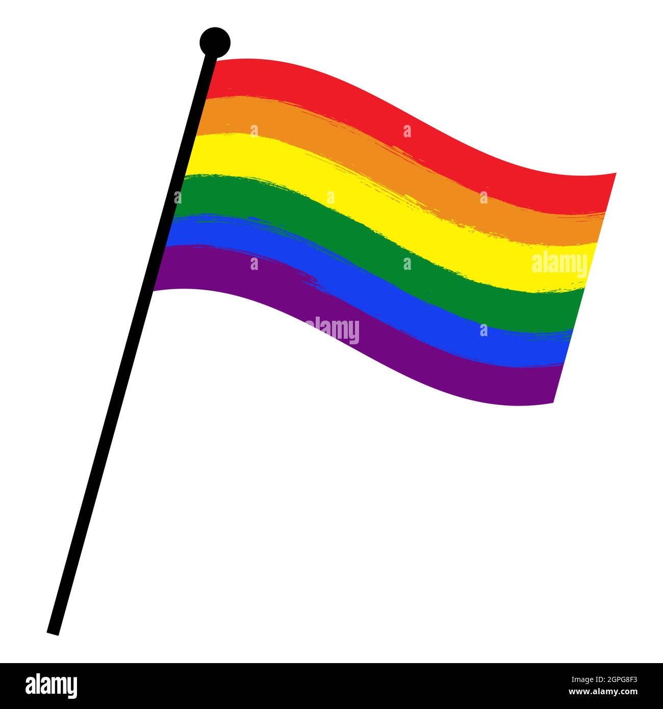Lgbt waving flag. Gay and lesbian vector symbol. Official pride sign in ...