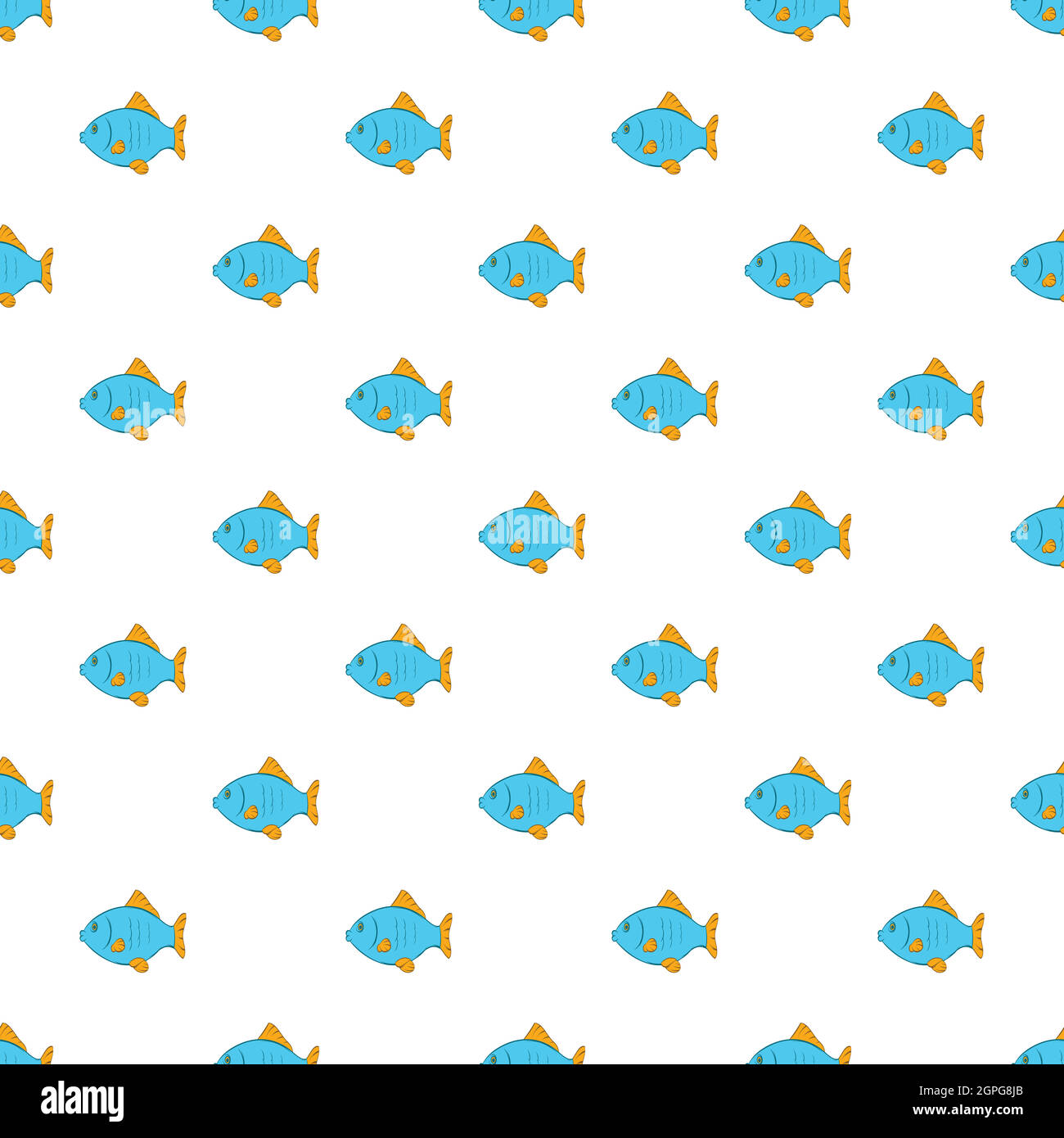 Fish pattern, cartoon style Stock Vector Image & Art - Alamy