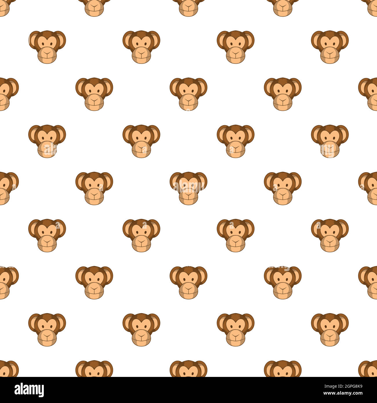 Monkey face pattern, cartoon style Stock Vector Image & Art - Alamy