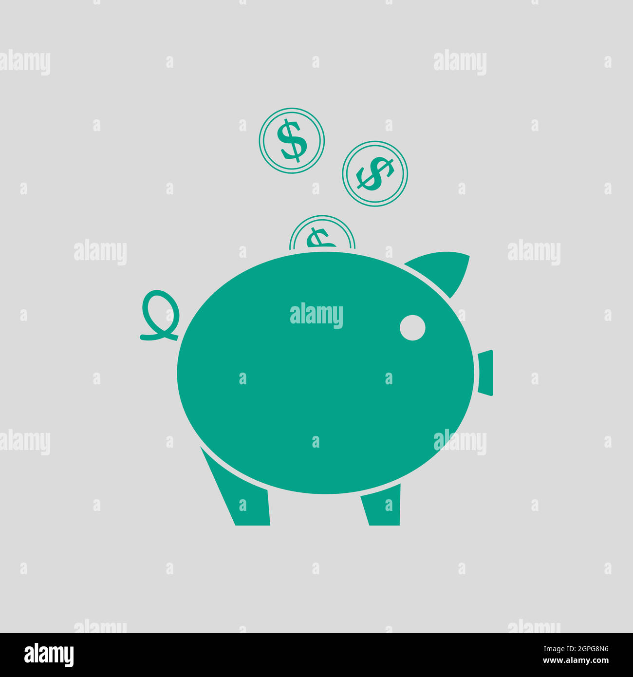 Piggy bank icon coins Stock Vector Images - Alamy