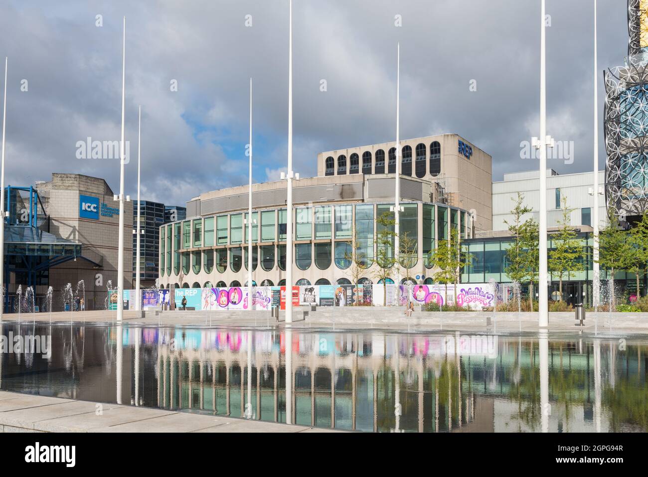 The Birmingham Repertory Theatre in Centenary Square, Birmingham Stock ...