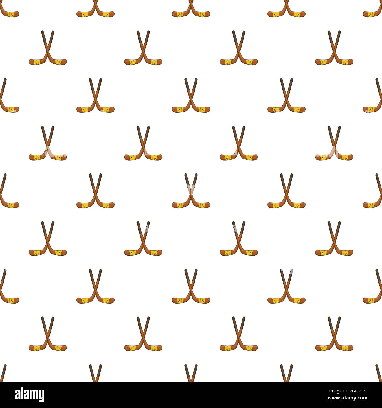 Hockey sticks pattern, cartoon style Stock Vector Image & Art - Alamy