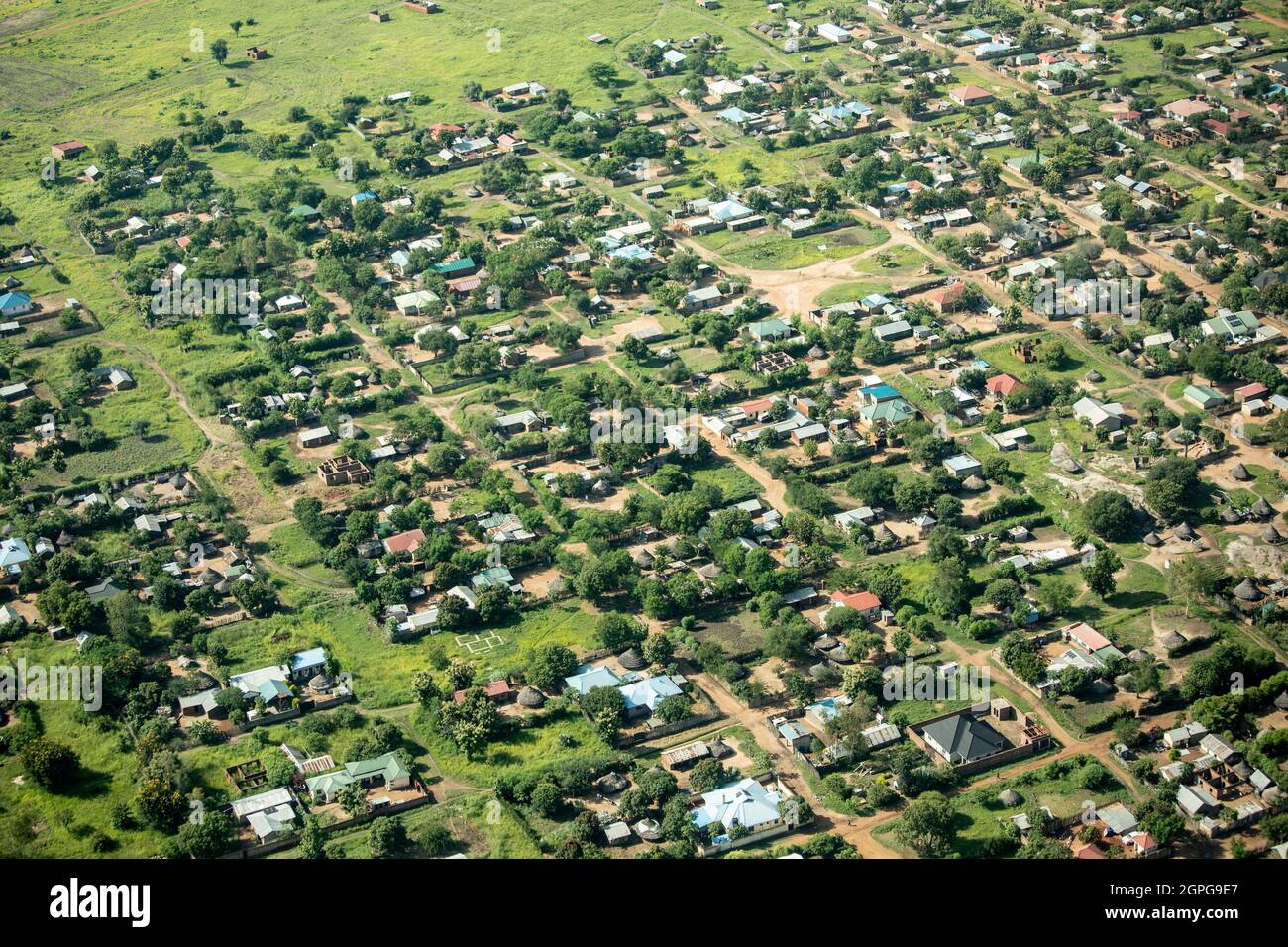 Aerial view of the remote town of Torit, South Sudan Stock Photo - Alamy