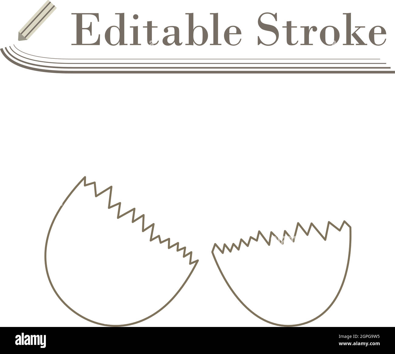 Empty Egg Shell Icon Stock Vector Image & Art - Alamy