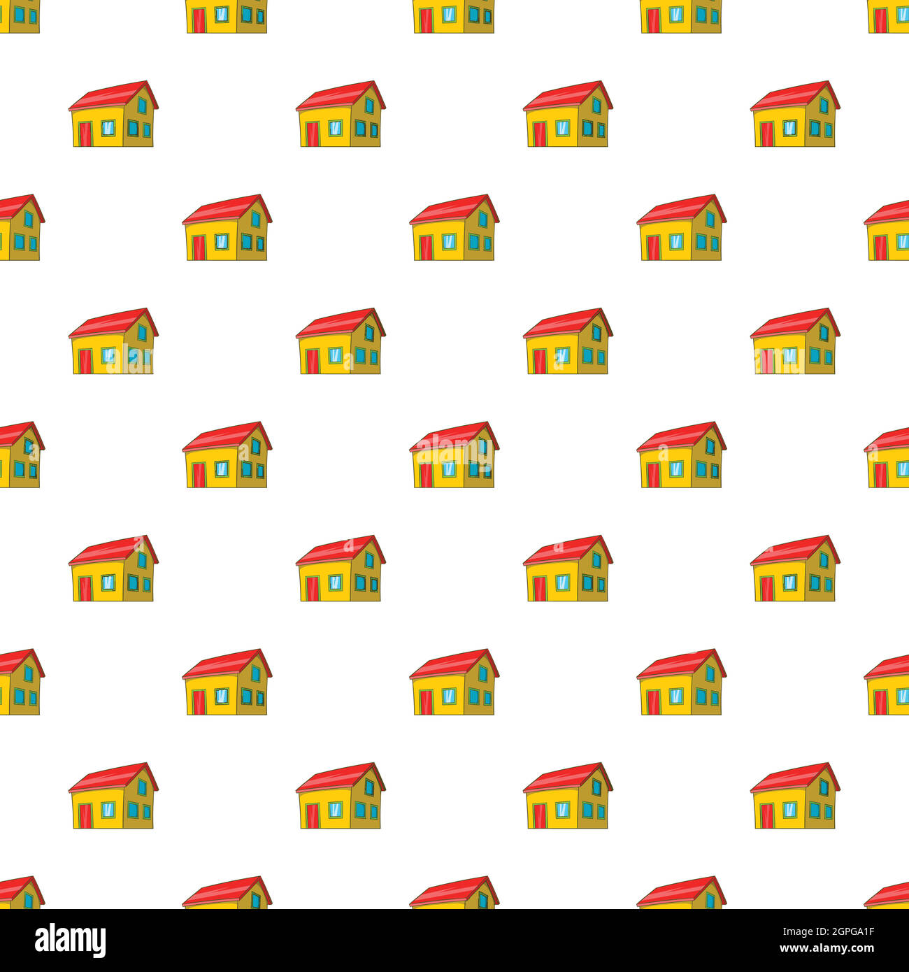 House with attic pattern, cartoon style Stock Vector Image & Art - Alamy