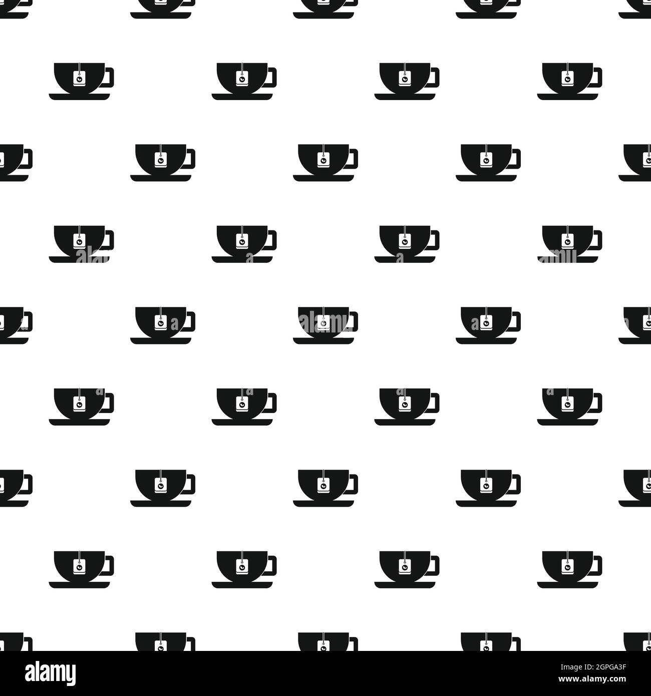 Cup of tea pattern, simple style Stock Vector Image & Art - Alamy