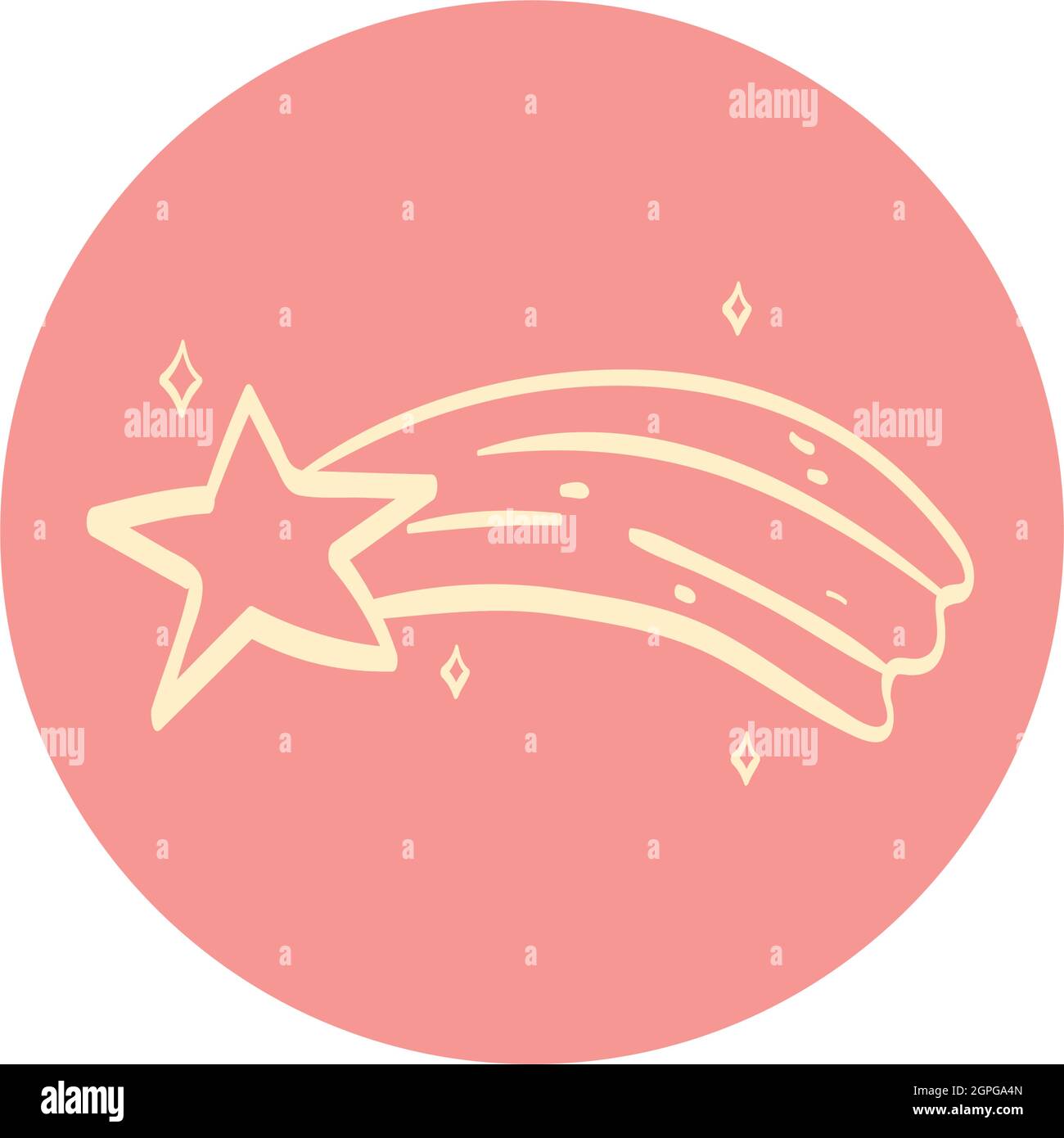 shooting star round icon Stock Vector Image & Art - Alamy