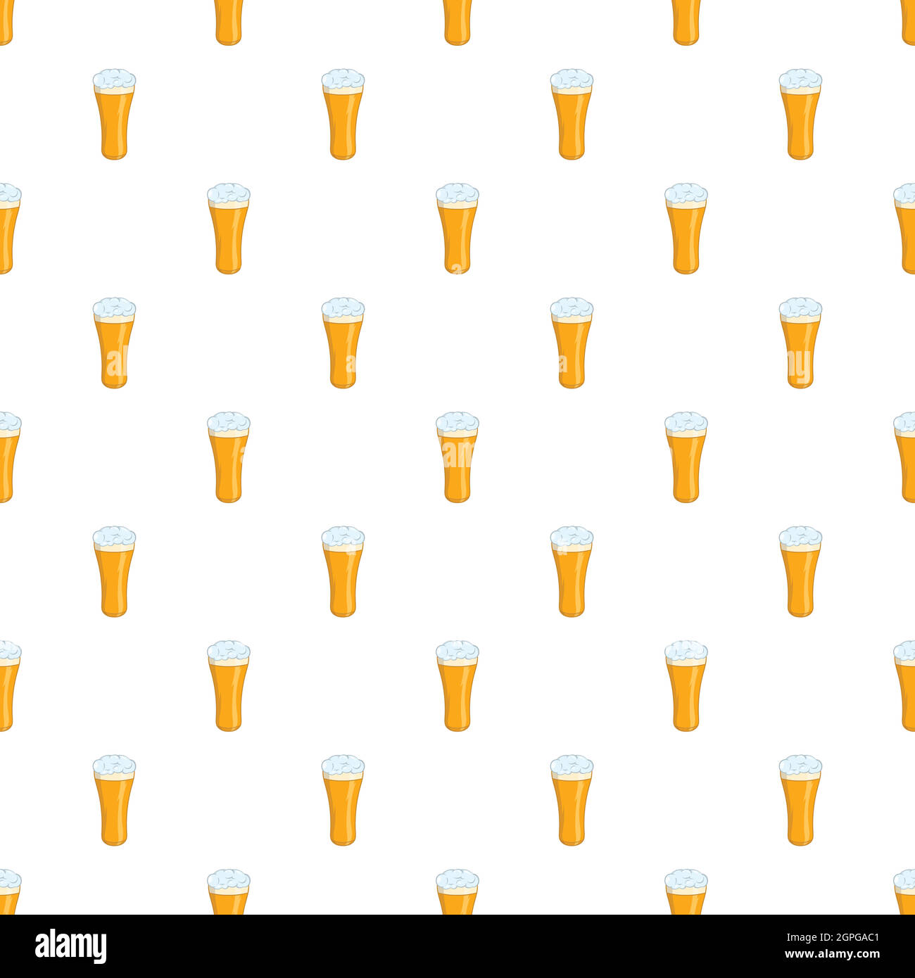 Glass of beer pattern, cartoon style Stock Vector Image & Art - Alamy