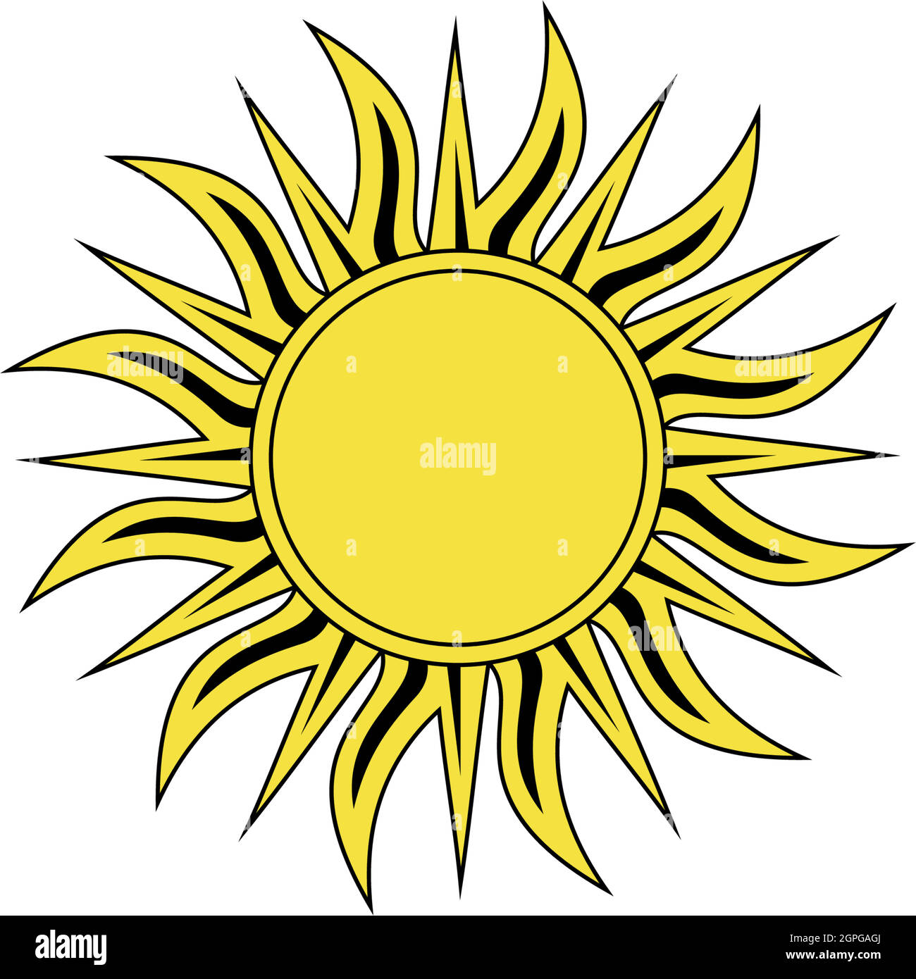 Sun or Sunshine symbol vector on white isolated background Stock Vector ...