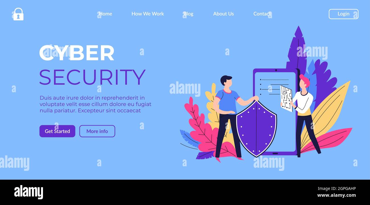 Cyber security digital protection cyberspace Stock Vector Images - Alamy