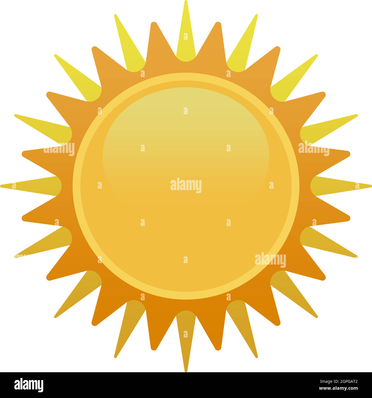 Sun or Sunshine symbol vector on a white isolated background Stock ...