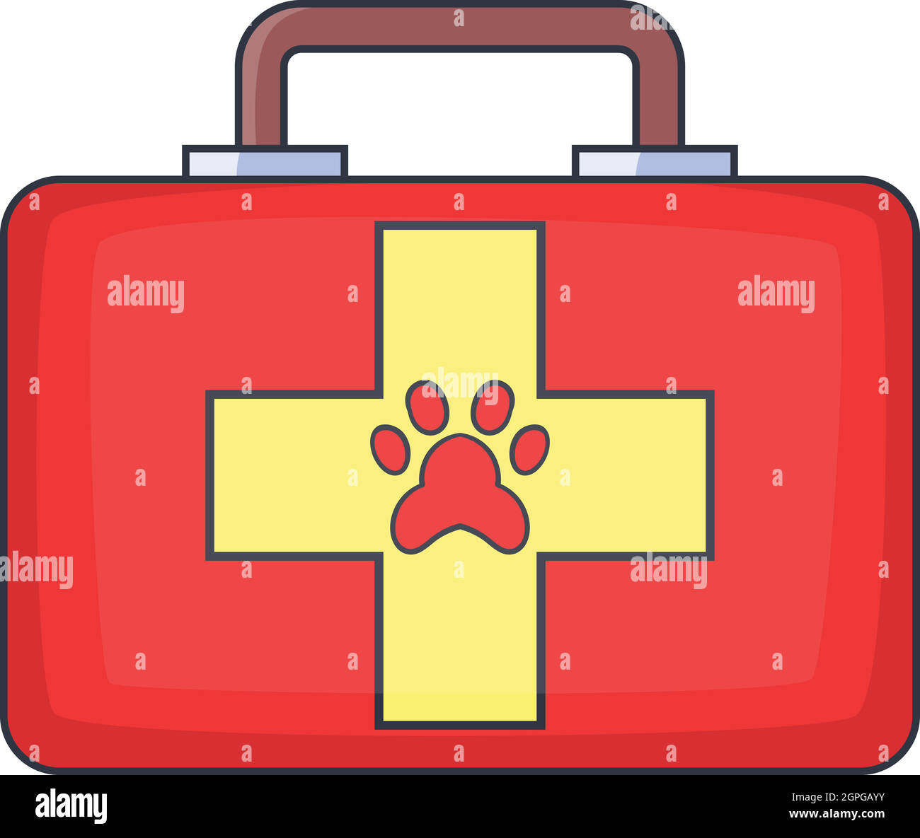 Red pet first aid kit icon, cartoon style Stock Vector Image & Art - Alamy